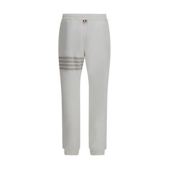 Thom Browne Mens White Cotton Joggers (workout Pants)