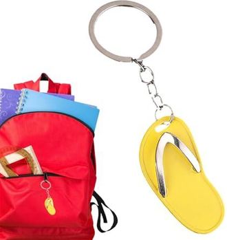 Generic Porte-clés tongs en métal - Porte-clés amusant et créatif en forme de pantoufle - Accessoire pour, bagages, pendentif décoratif pour femmes et hommes,