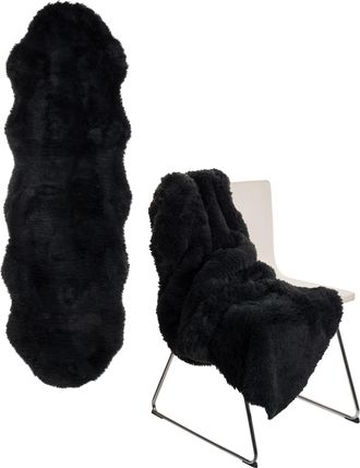 Brandsseller Lammfellimitat-Teppich 60x180 cm XXL - Flauschiger Hochflor Teppich aus Kunstfaser - Weiche, warme Deko-Auflage für Boden, Sofa, Sessel & Bett - Wasch