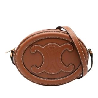 Celine Pre-owned Triomphe Oval Crossbody - - Pre-owned - Damen - Braun - ONE SIZE