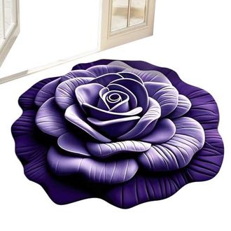 Generic Tapis de sol de salle de bain | Tapis de douche antid&eacute;rapant motif floral 3D, tapis dentr&eacute;e r&eacute;utilisable pour la maison, les toilettes, le salon, la c