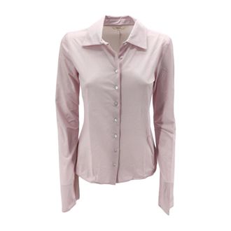 Xacus Micro Pied de Poule Slim Fit Langarmhemd - - Blouses & Shirts - Damen - Rosa - XL