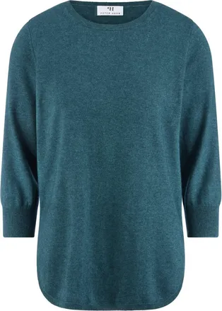 Peter Hahn Rundhals-Pullover aus Seide und Kaschmir Peter Hahn türkis