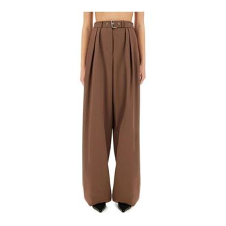 Dries Van Noten High-Waisted Pleated Wide-Leg Hosen - - Trousers - Damen - Braun - S