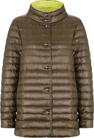Herno Femme, Vestes, Vert, Taille: 38 FR Manteau A-Line R&eacute;versible Ultral&eacute;ger en Duvet