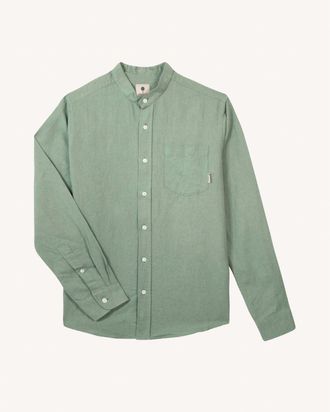 Faguo Chemise en lin vert clair - CHIAVARI