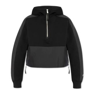 Moose Knuckles Femme, Sweatshirts et sweats &agrave; capuche, Noir, Taille: 36 FR Mixmedia Pullover Sweat &agrave; capuche