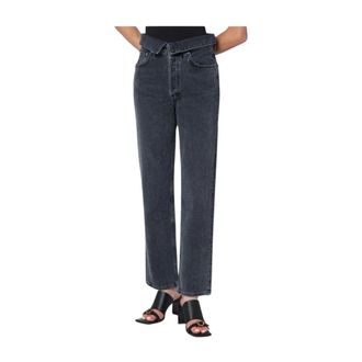 A Gold E Premium Denim Origami-Bund Jeans - - Jeans - Damen - Schwarzk - W27