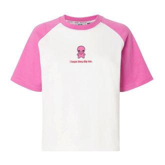 GCDS Gcds - T-shirt Wirdo - Femme - Tops - Blanc - Taille: 34 FR