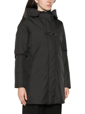 Fay Padded Parka Coat - Black
