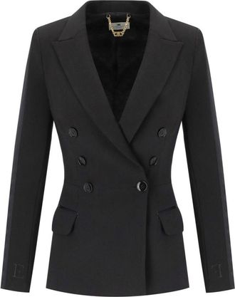 Elisabetta Franchi Femme, Vestes, Noir, Taille: 44 FR Veste Crois&eacute;e