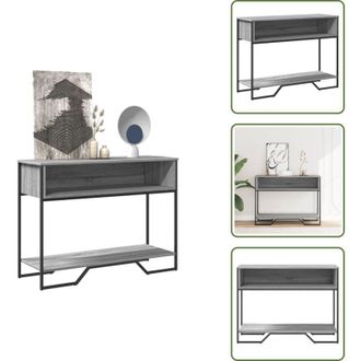 vidaXL The Living Store - vidaXL Konsolentisch Grau Sonoma 100x35x74,5 cm Holzwerkstoff