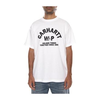 Carhartt Work in Progress S/S Column T-Shirt - - Tops - Herren - Wei&szlig; - 2XL