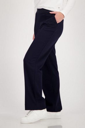 Monari Jogger Pants Basic Lurex elastischer Bund mit Glitzerstreifen, Straight Fit