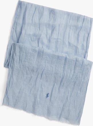 Polo Ralph Lauren Echarpe &agrave; logo brod&eacute; en lin