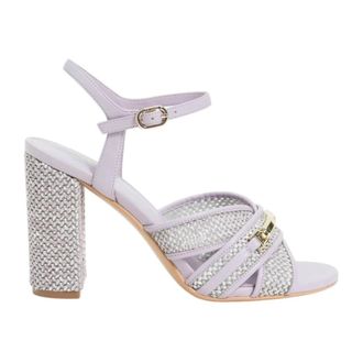 Twinset Lila Raffia High Heel Sandalen - - Shoes - Damen - Lila - 39 EU