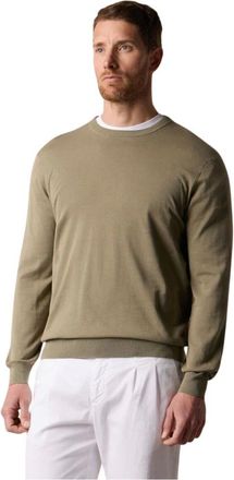 Brooks Brothers Homme, Pulls, Vert, Taille: 2XL Pull Ras du Cou en Coton Mak&ograve;