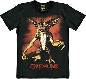 Traktor T-Shirt Gremlins - T-Shirt Film culte - Gizmo - T-Shirt &agrave; col Rond - Noir - T-Shirt Original de la Marque, Taille S