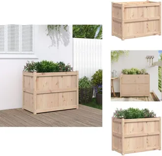 vidaXL Vidaxl - Jardini&egrave;re 90x50x70 cm bois de pin massif - Jardinieredext&eacute;rieure - Jardini&egrave;re Bois - Pot De Fleurs Ext&eacute;rieur - D&eacute;co Jardin - Bac &agrave; Fleurs