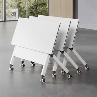 Generic Klappbarer Konferenztisch, Modernes Gro&szlig;es Klappbares Konferenztisch-Set (3Er-Pack), 180 cm Langer, Mobiler Besprechungstisch mit Leisen Rollen, Klapp