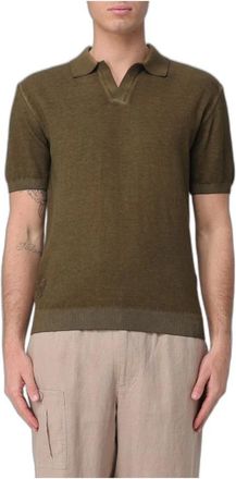Blauer Polo en maille de coton - Homme - Tops - Vert - Taille: L