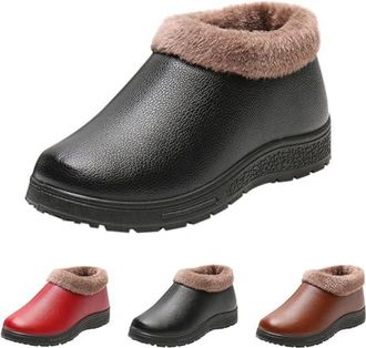 Generic Bottes de neige dhiver pour femme avec doublure en fourrure chaude, confortables, imperm&eacute;ables, antid&eacute;rapantes, l&eacute;g&egrave;res, confortables, &agrave; enfiler avec 