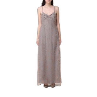 Emporio Armani Besticktes Maxikleid mit Empire-Taille - - Dresses - Damen - Beige - XS