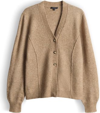 OPUS Damen Strickjacke | Dariel Slim taillierte Strickjacke im Alpaka Wollmix Salted Caramel, 42