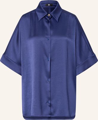 Riani Riani Oversized-Hemdbluse Aus Satin blau