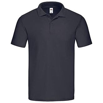 Fruit Of The Loom Polo original 63-505-0 Polo en coton pour homme, bleu foncé, L