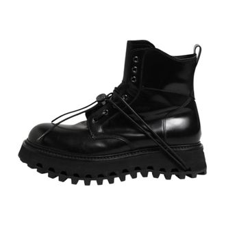 Dolce & Gabbana Logo-Stiefeletten mit Schn&uuml;rung - - Shoes - Herren - Schwarzk - 44 EU
