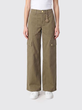 Michael Kors Pantalon cargo en coton &agrave; jambe large et taille haute