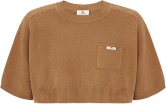 Elisabetta Franchi Rundhalspullover - Braun
