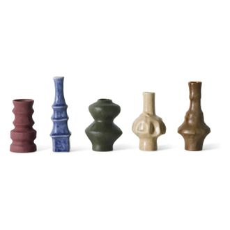 HKliving Vases en c&eacute;ramique Palette - Set de 5 HKliving