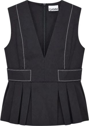 Ganni Femme, Blouses et Chemises, Noir, Taille: 40 FR Blouses