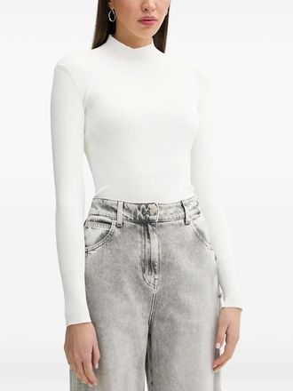 Iro pull côtelé à col roulé - Blanc