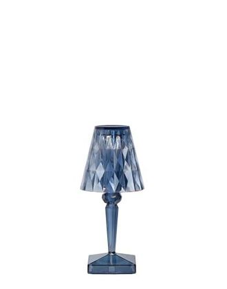Kartell Battery, Lampe de table &agrave; batterie, H 30 cm, Bleu ciel