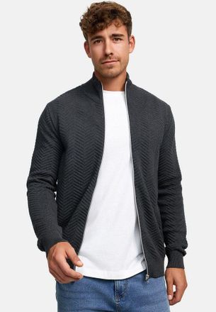 Kronstadt Strickjacke Herren KSCarlo Herrenstrickjacke Fein-Strickjacke mit Stehkragen