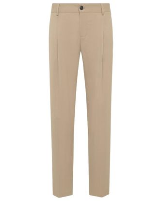 Strellson Hose aus Wollmischung mit Bundfalten vorne - lockere Passform in