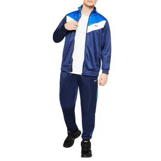 Slazenger Trainingsanzug-Set f&uuml;r Herren, Leicht (K&ouml;nigsblau/Wei&szlig;)