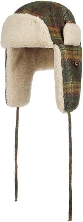 Stetson Meadville Bomber Fliegerm&uuml;tze Kariert Teddyapplikationen Unisex Herbst Winter gr&uuml;n XXL (62-63 cm)