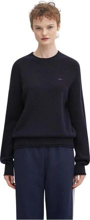 Lacoste 3D Strick Pullover aus Wolle - - Knitwear - Damen - Blau - M