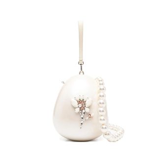 Simone Rocha Large Pearl Egg Floral-beaded Cross Body Bag