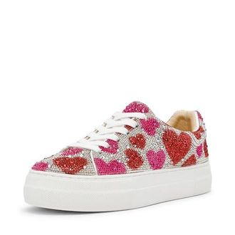 Betsey Johnson Baskets Sidny pour Femme, Rouge/Rose/Multicolore, 40 EU