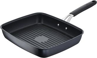 Lagostina Tempra, Gril 29x25 cm avec Revêtement Antiadhésif en Titane Anti-rayures et Fond en Acier Inoxydable, Manche Riveté, pour Toutes les Sources de Chaleu