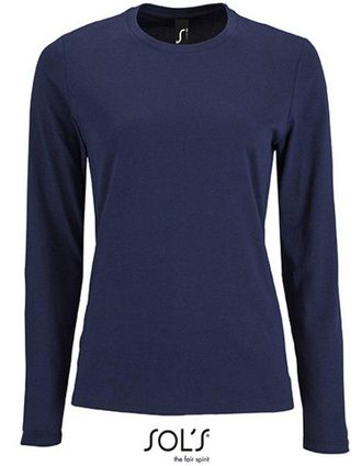 SOLS Langarmshirt 1er/2er Pack Damen Langarm-Shirt f&uuml;r Frauen Gr. S bis XXL (2-tlg) 100% Baumwolle - 190 g/m&sup2;
