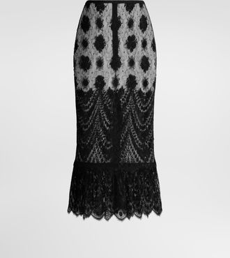 Dolce & Gabbana Rock Aus Chantilly-spitze - Frau Collection Schwarz 40
