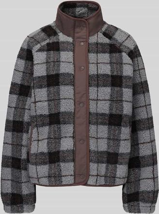 Jake*s Casual Teddyjacke mit hohem Stehkragen