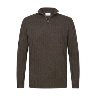 Profuomo Halbzipper Brauner Pullover Sweater - - Knitwear - Herren - Braun - 2XL