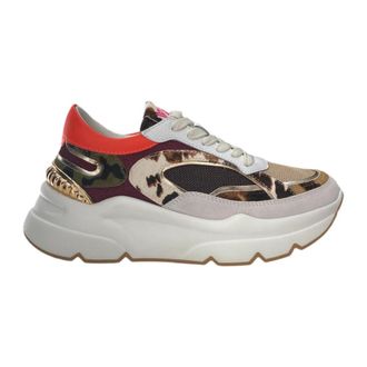 Emanuelle Vee Bunte Leder-Sneaker mit Animal-Print - - Shoes - Damen - Mehrfarbig - 36 EU
